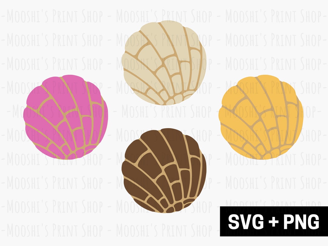 Concha Clipart Bundle, Pink Brown Yellow White Pan Dulce Mexican Sweet ...