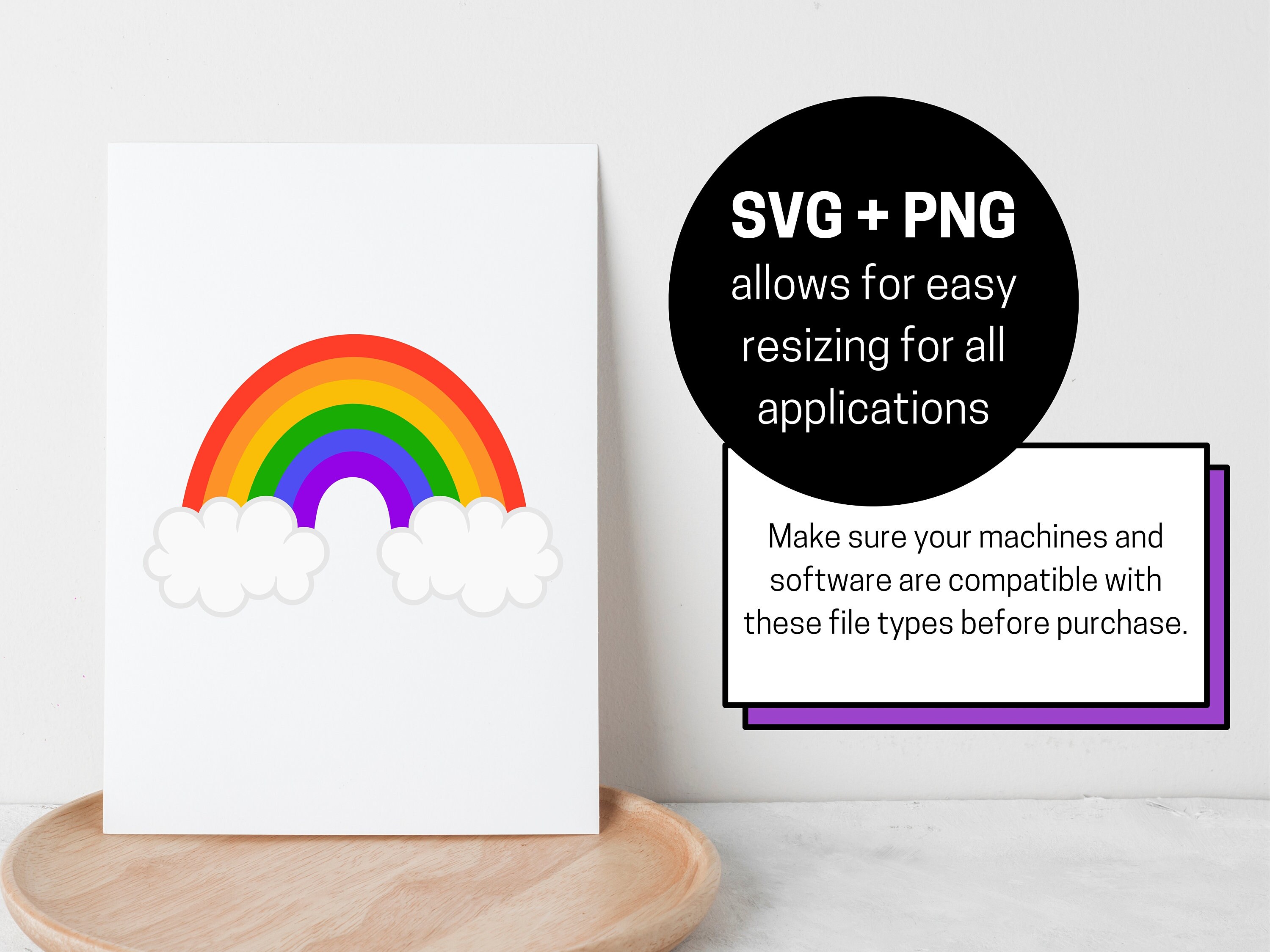 Rainbow in Clouds Clipart, Cute Classic Simple Rainbow Cloud, Colorful ...