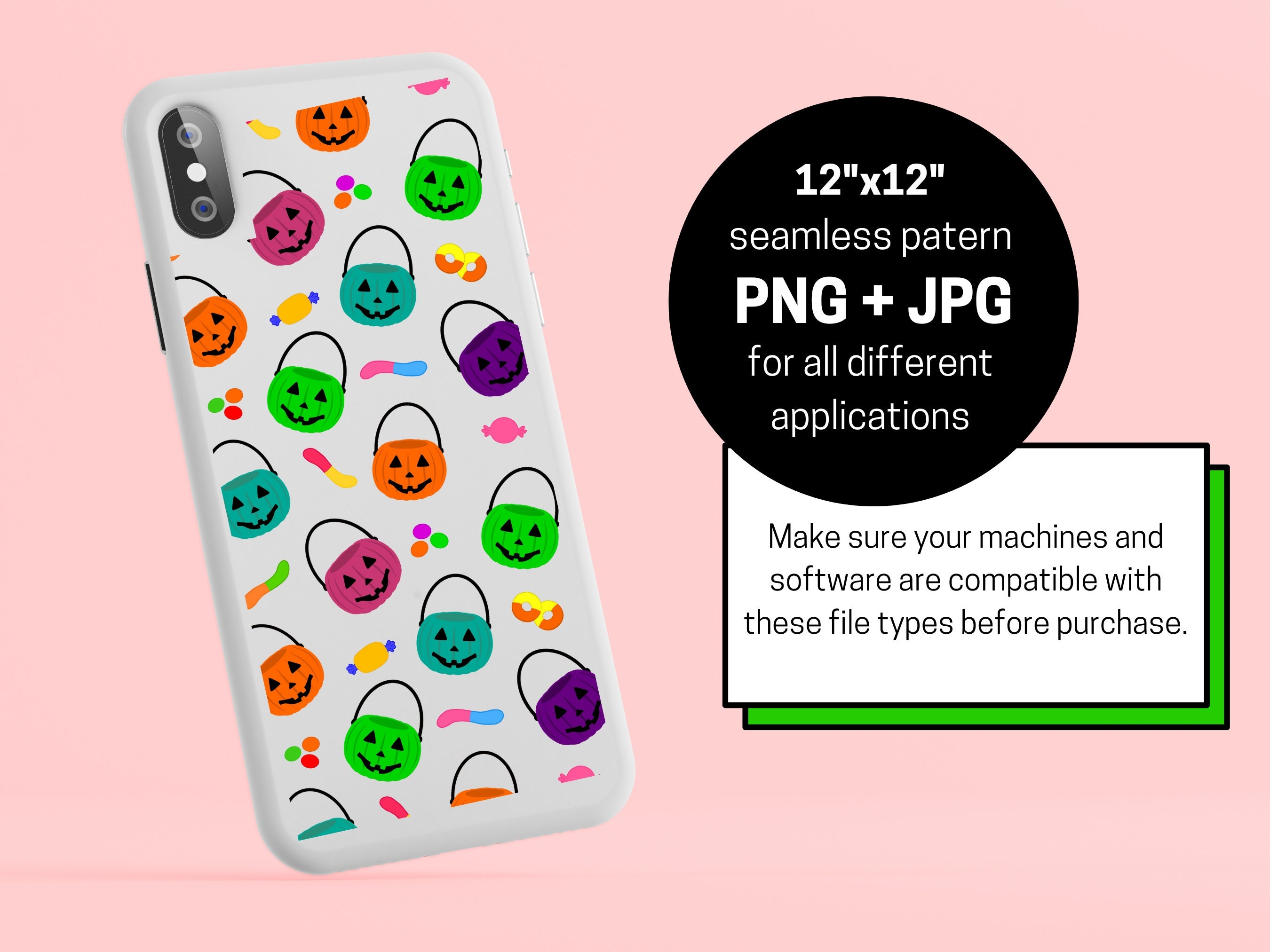 Colored Pails Digital Paper Halloween Pumpkin Candy Bucket - Etsy