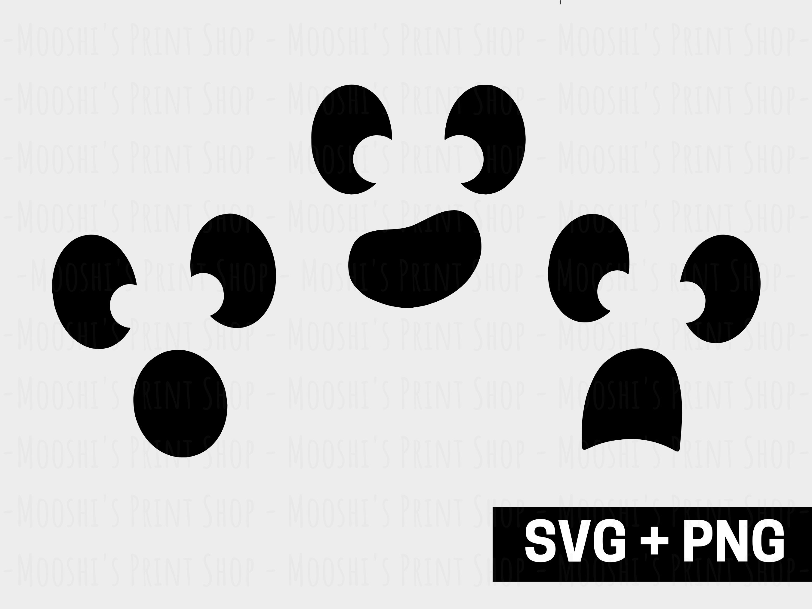 Ghost Face Clipart Bundle, Halloween Ghost Eyes Mouth Shape Silhouette ...