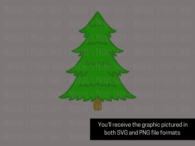 Evergreen Tree Clipart, Simple Christmas Holiday Pine Tree Graphics ...