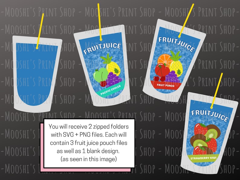 Fruit Juice Pouch Clipart Capri Sun Juice Box SVG Strawberry - Etsy