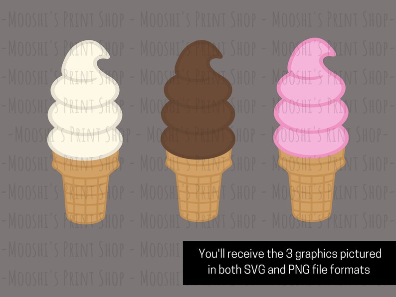Soft Serve Ice Cream Cone Clipart, Cute Classic Swirl Cup Cone ...