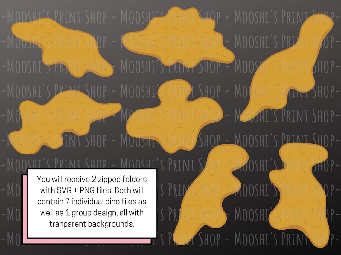 Dino Nuggets Graphics Chicken Nuggets Decal Image SVG - Etsy