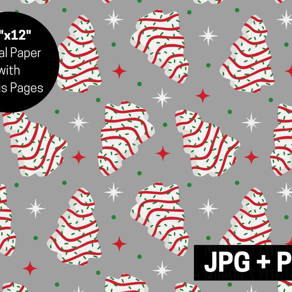 Snack Cake Digital Paper - Etsy