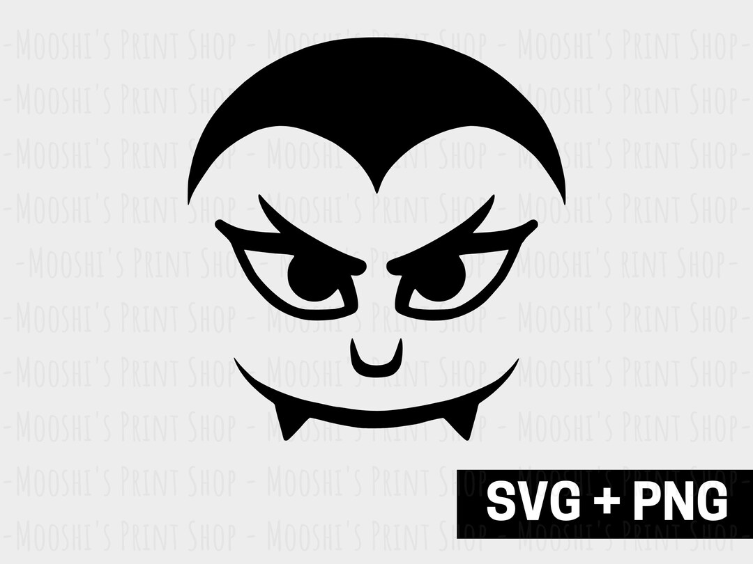 Vampire Face Clipart, Halloween Eyes Mouth Outline Simple Black ...