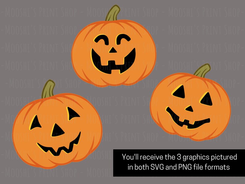 Jack O Lantern Pumpkin Clipart Bundle Halloween Carved - Etsy