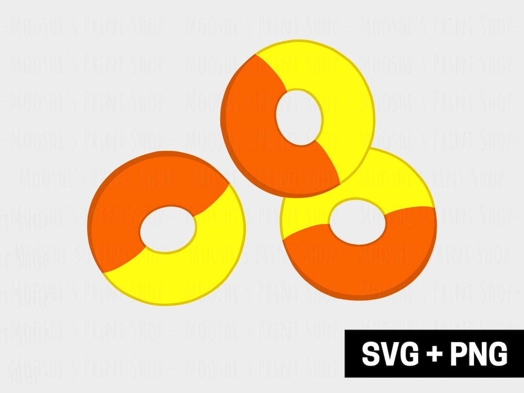 Peach Rings Clipart Bundle, Colorful Sour Sweet Fruity Chewy Candy ...