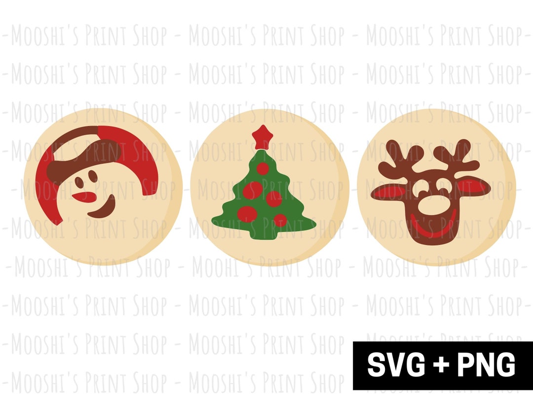 Christmas Sugar Cookie Clipart Bundle, Holiday Tree Snowman Reindeer ...