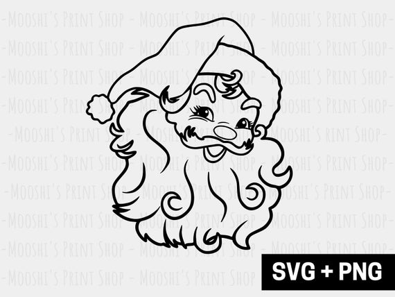 Simple Outline Of Santa Claus