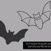 Bat Outline Clipart, Halloween Animal Flying Bat Simple Silhouette ...