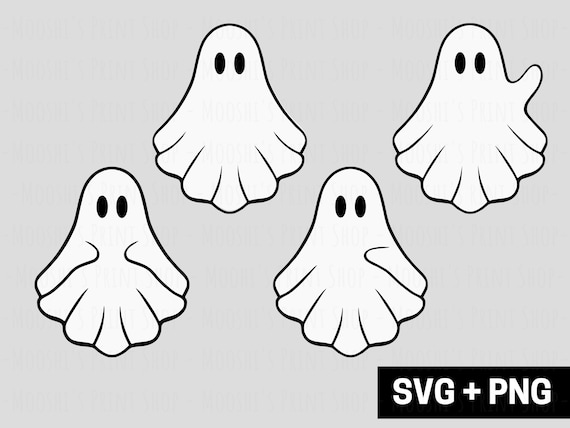 Halloween Ghost Outline