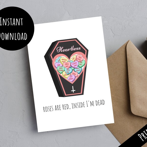 Anti Valentine Card - Etsy