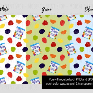 Gummy Fruit Snacks Digital Paper, Strawberry Cherry Apple Orange Treat ...