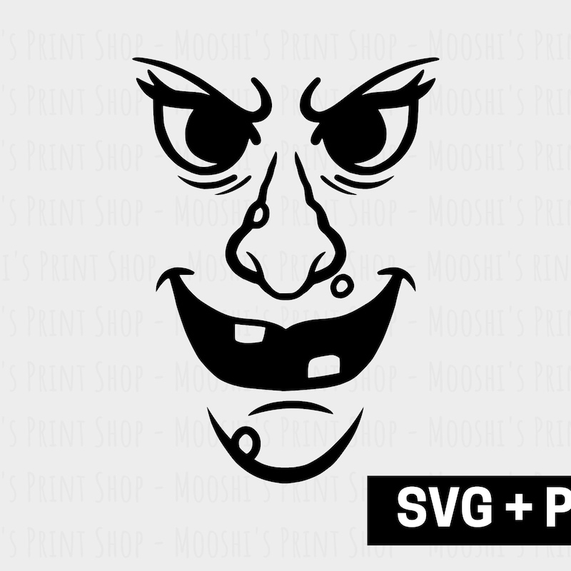 Witch Face Template - Etsy