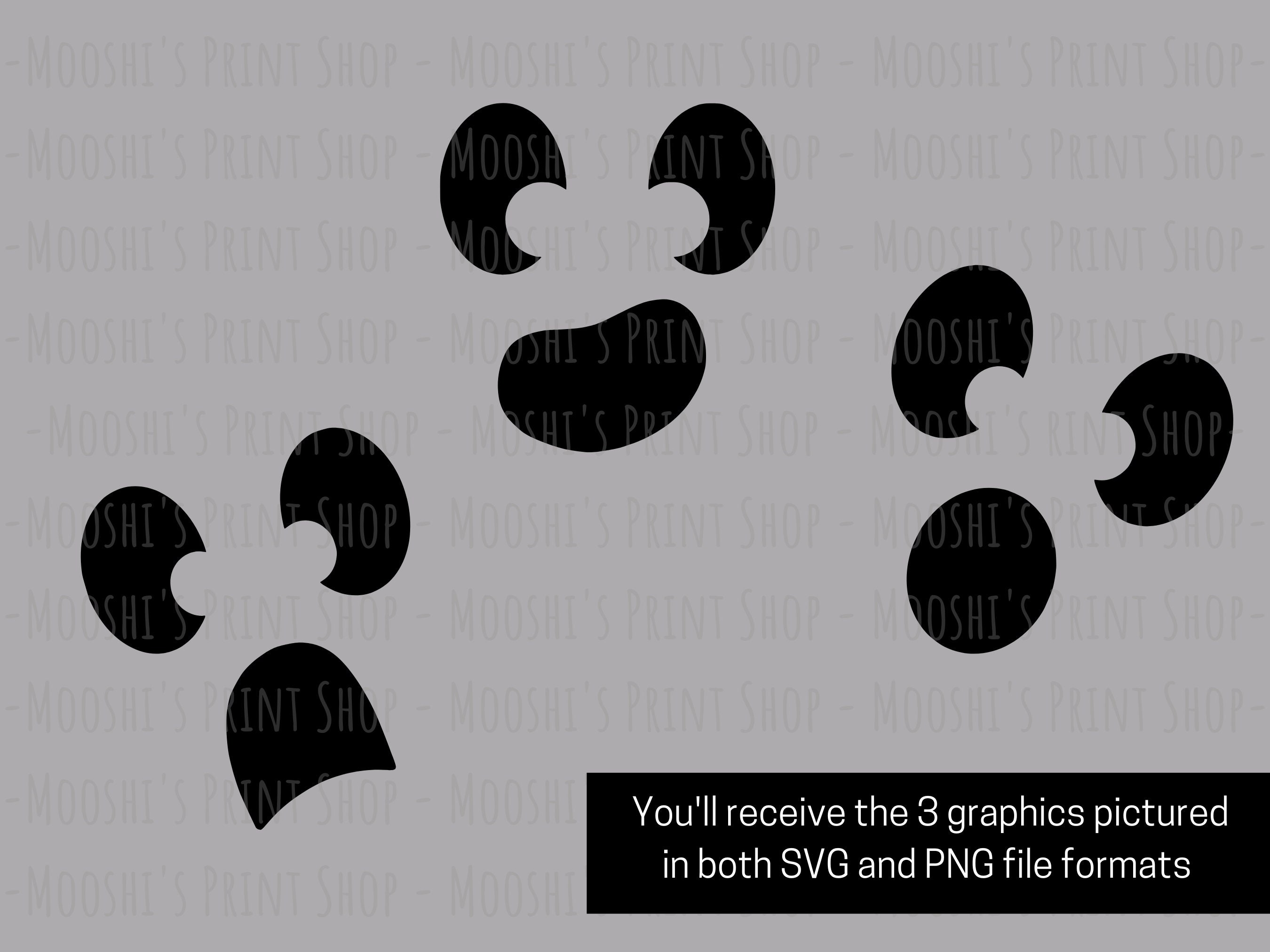 Ghost Face Clipart Bundle, Halloween Ghost Eyes Mouth Shape Silhouette ...