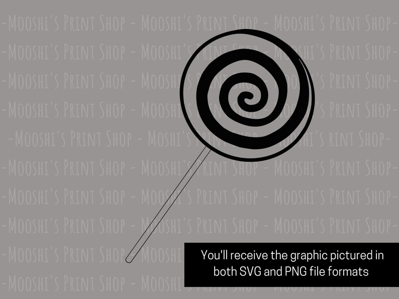 Lollipop Clipart Graphic, Spiral Sucker Outline Simple Black Silhouette ...