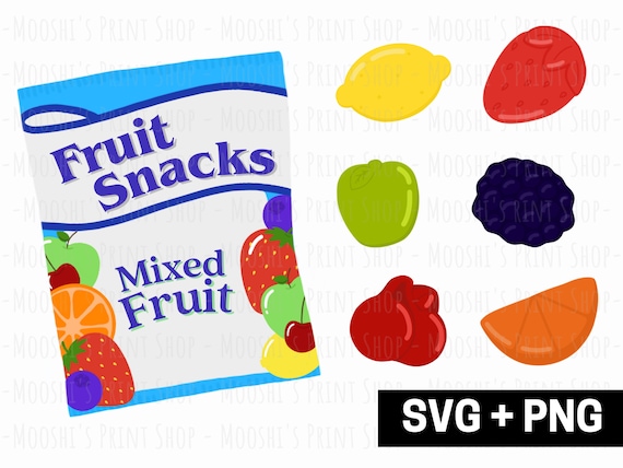 Gummy Fruit Snacks Clipart Bundle Strawberry Cherry Apple Orange Treat Graphics Sublimation Images Cut Files Digital Download PNG SVG Etsy