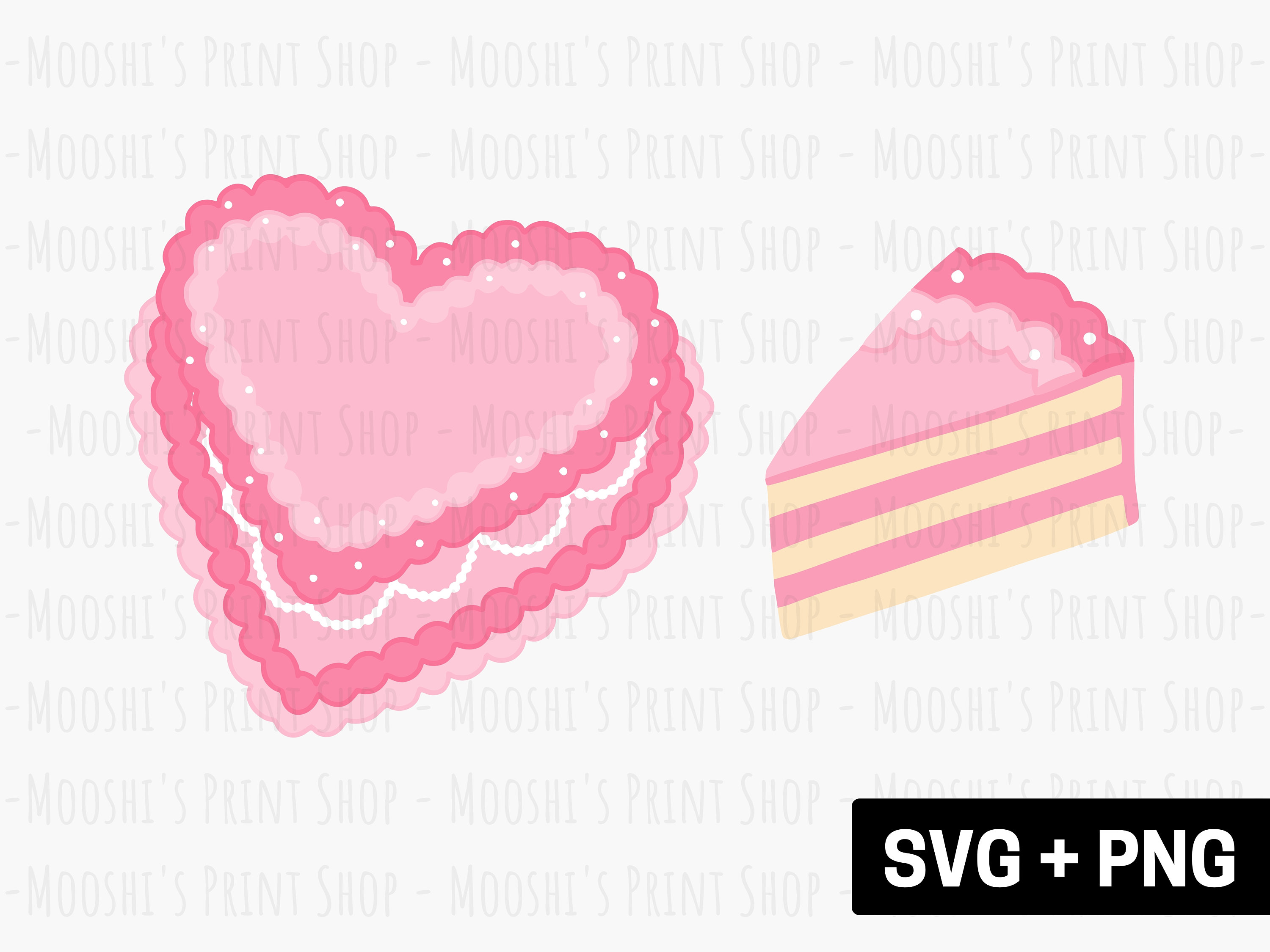 Pink Heart Shaped Cake Clipart, Cute Vintage Cottagecore Valentine's ...