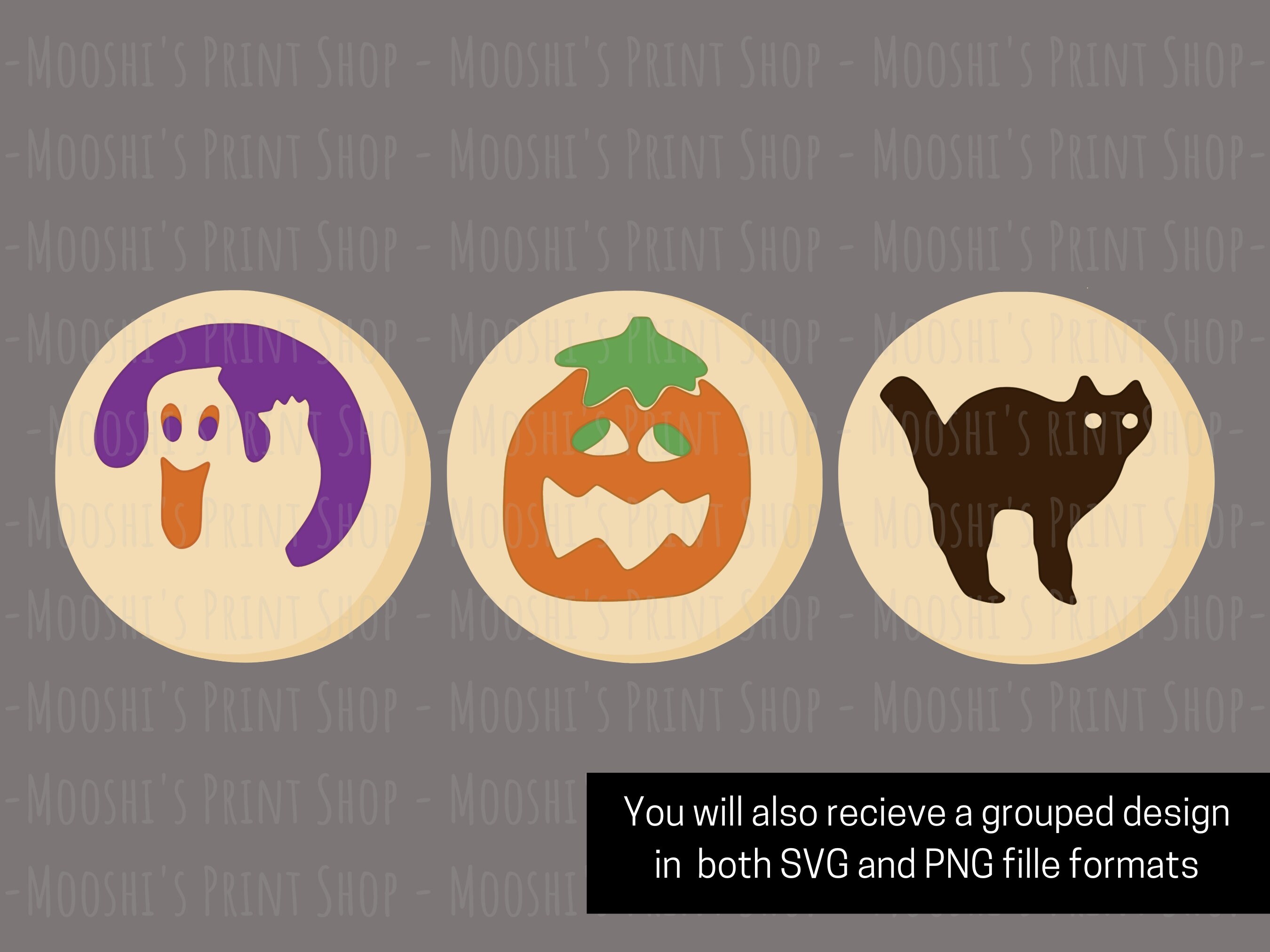 Halloween Sugar Cookie Clipart Bundle, Spooky Cat Pumpkin Ghost Dessert ...
