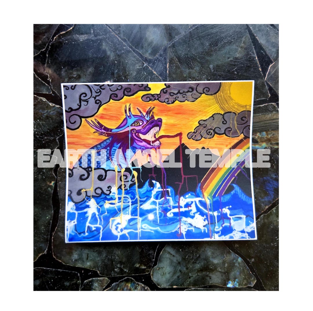 Trippy Dragon Stickers and Fine Art Prints - Etsy