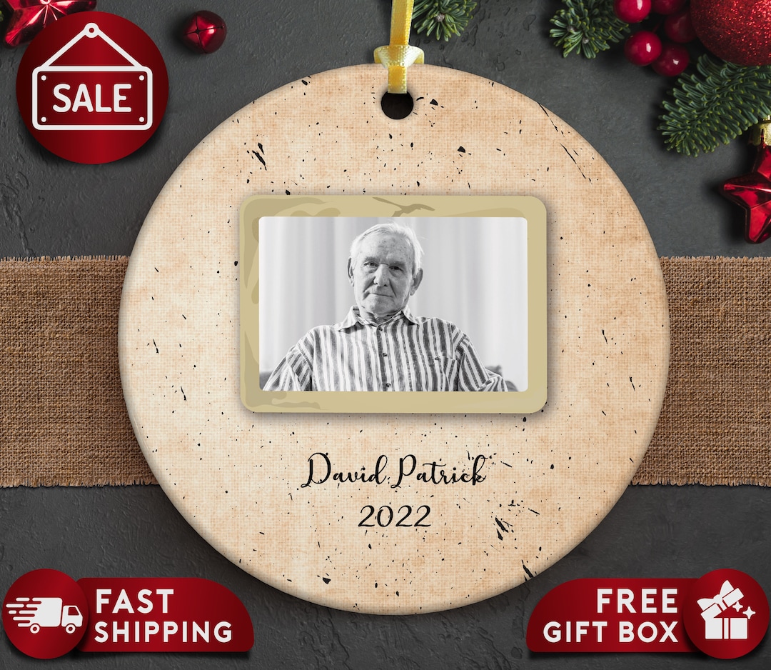 Custom Memorial Ornament, Personalized Memorial Photo Christmas ...