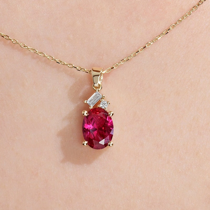 Real Ruby Necklace - Etsy