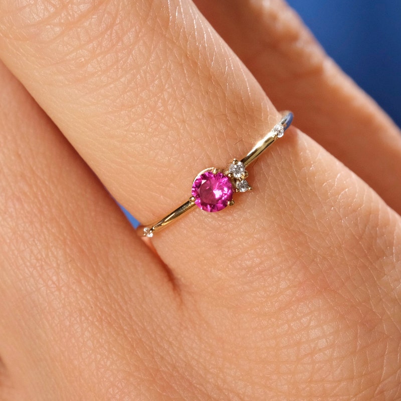 Small Ruby Ring - Etsy