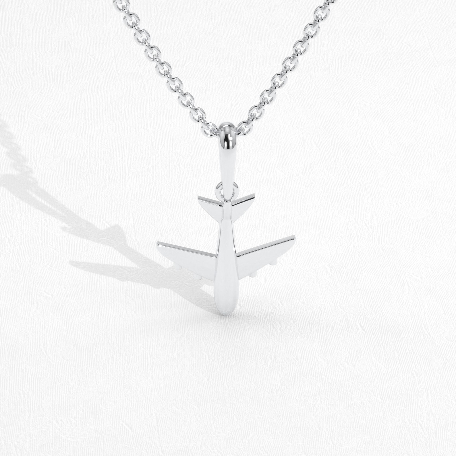 14K Gold Minimalist Airplane Necklace, Female Pilot Jewelry Gift ...