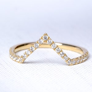 Chevron Wedding Band - Etsy