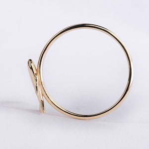 Airplane Ring 14K Solid Gold, Simple Aviation Rings for Women, Jet ...