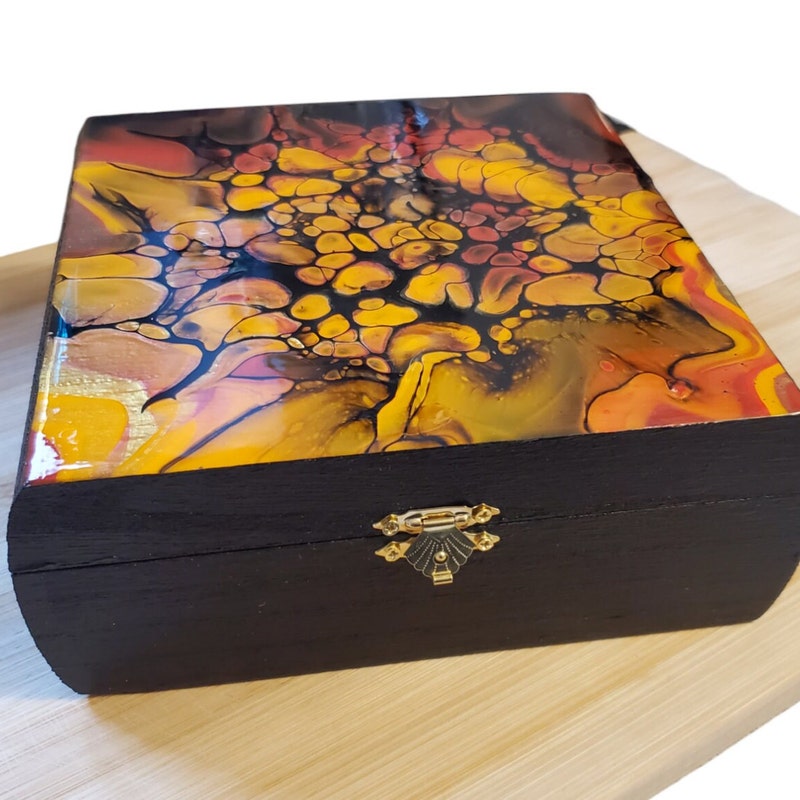 Painted Wooden Box - Etsy