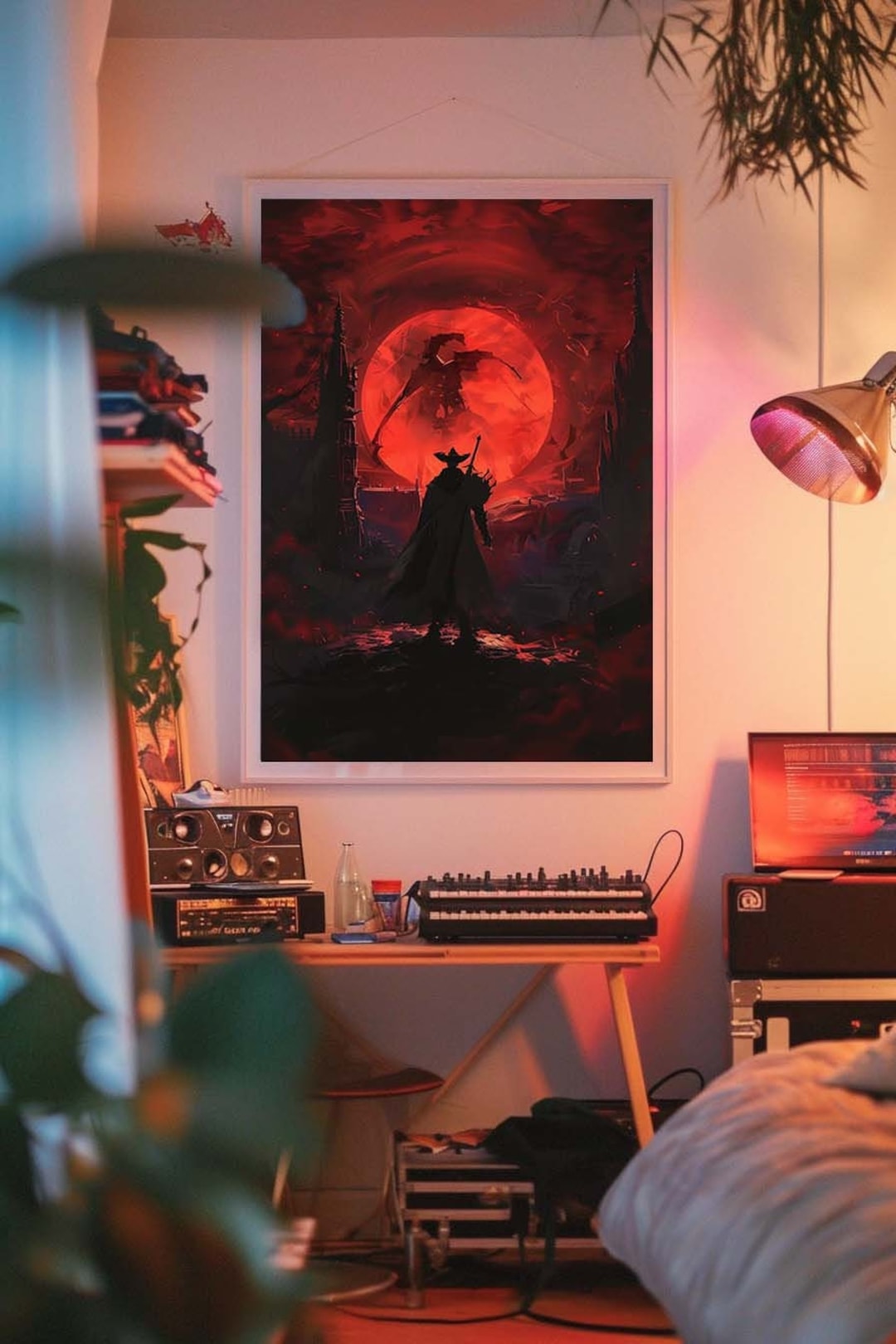 Bloodborne Hunter Inspired Game Art Poster, Minimalist, Gaming Print ...