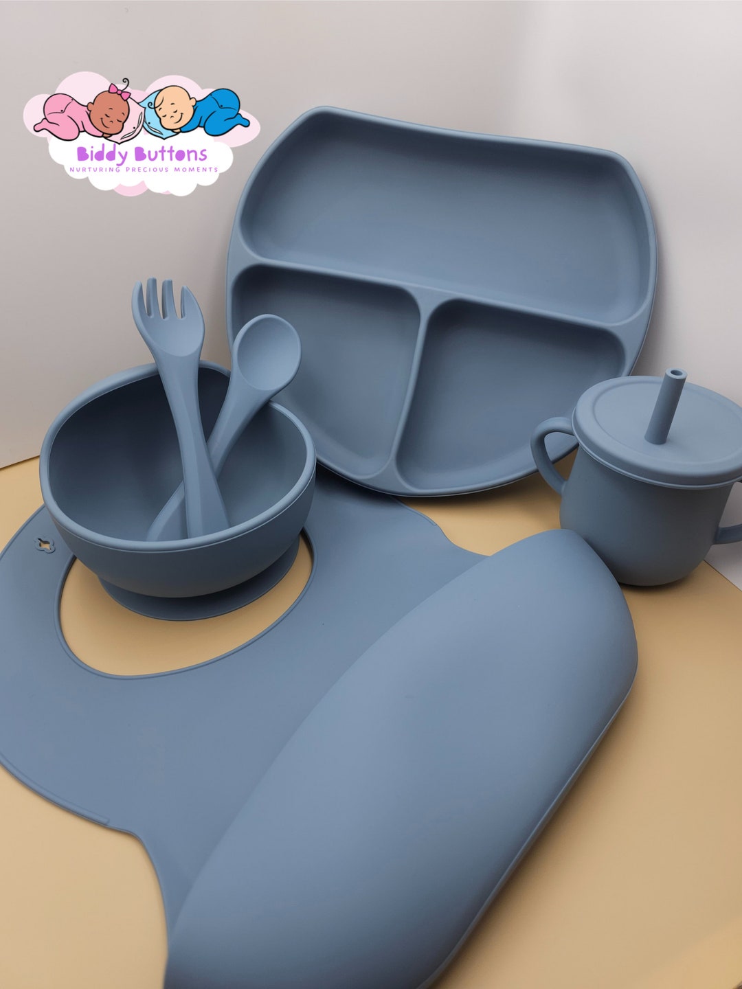 6 Piece Baby Weaning Set Baby Feeding Set Silicone Bpa-free - Etsy UK
