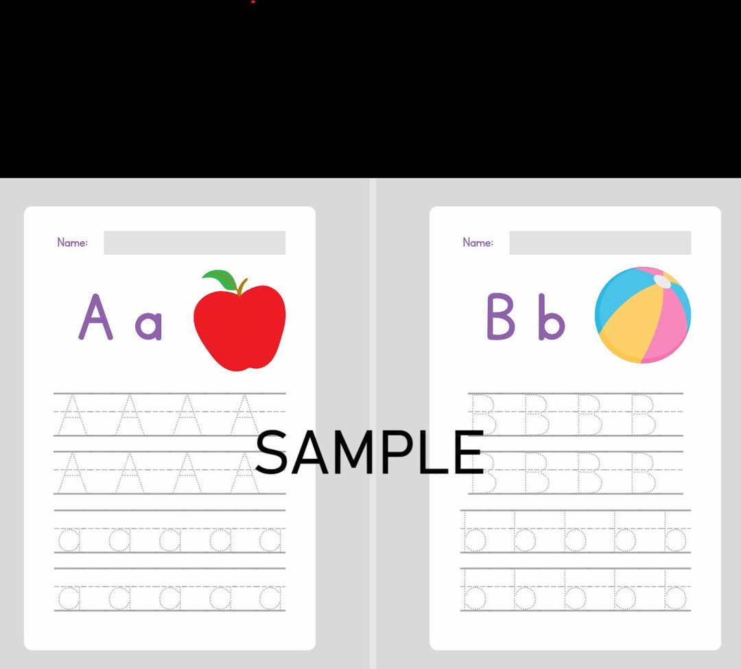 Alphabet Tracing Worksheets Printable Handwriting 26 Letter Worksheets ...