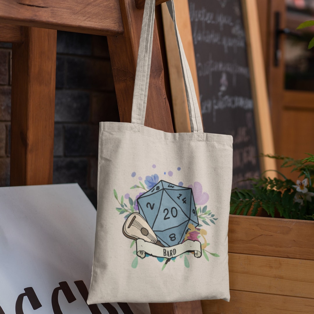 Dungeons and Dragons Bard Tote Bag, Bag of Holding, Gamer Canvas Tote ...