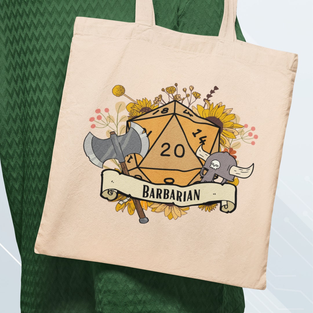 Dnd Barbarian Tote Bag Bag of Holding TTRPG Shoulder Bag - Etsy