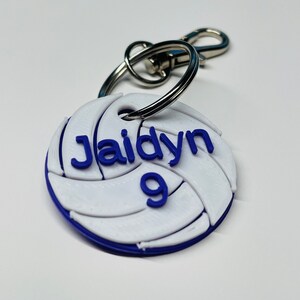 Customizable Volleyball Keychain - Etsy