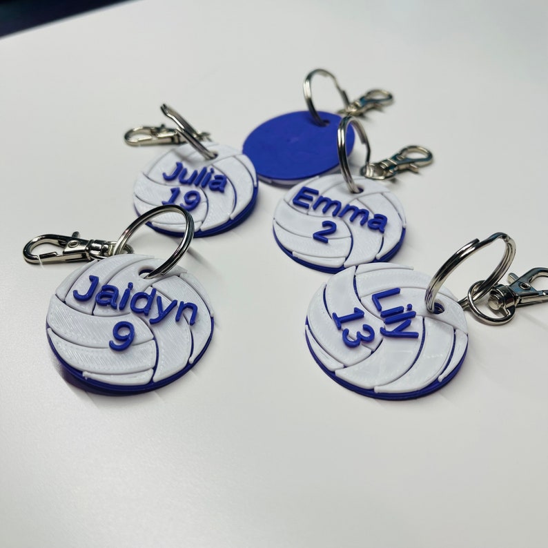 Customizable Volleyball Keychain - Etsy