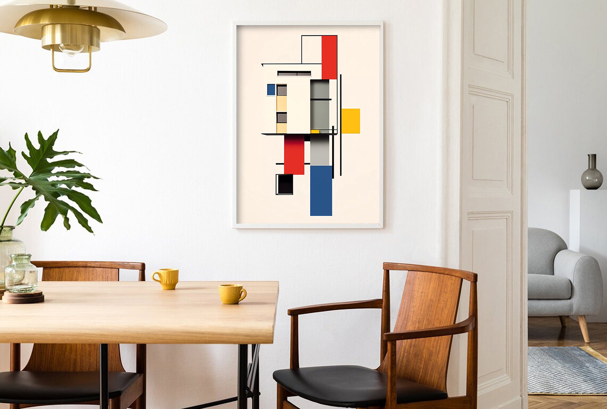 De Stijl Art Print Piet Mondrian Wall Art Modern Architecture Inspired by De Stijl Movement ...