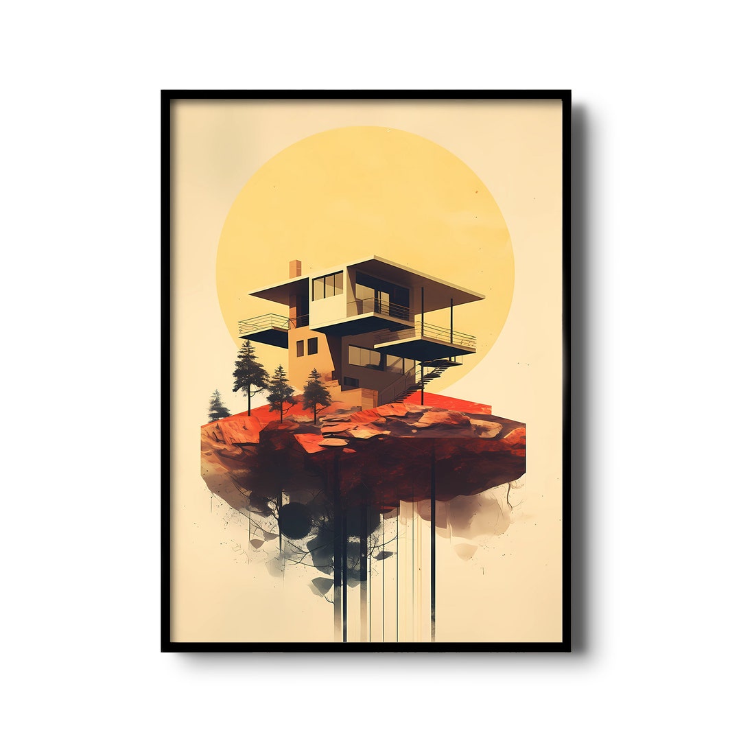 Vintage Mountain Adventure Poster | Modern Architecture Print ...