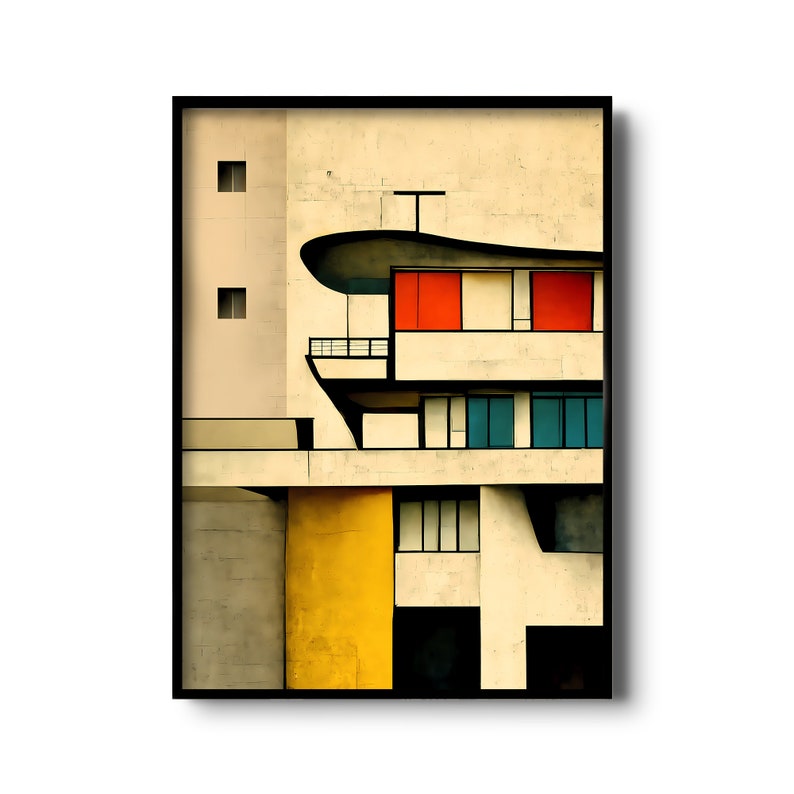Le Corbusier Art Prints Set of 3 Prints Le Corbusier Wall Art Triptych ...