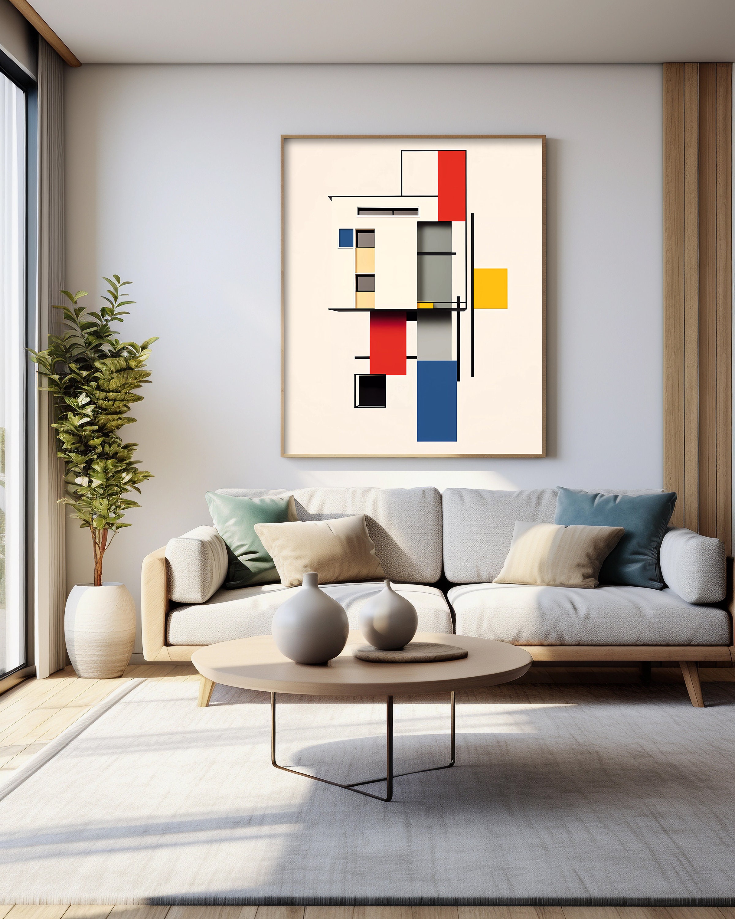 De Stijl Art Print Piet Mondrian Wall Art Modern Architecture Inspired ...