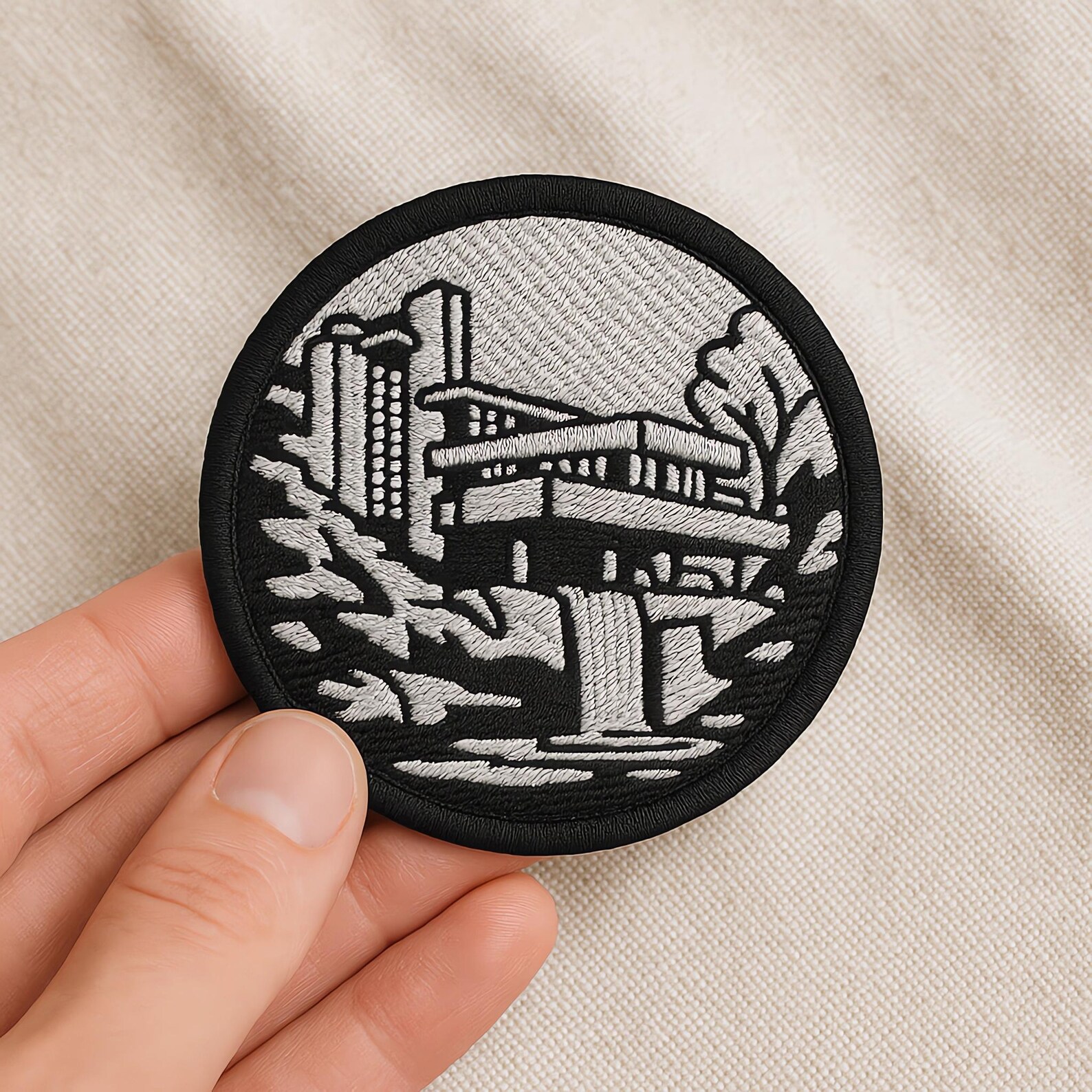 Rare Fallingwater Embroidered Patch – Frank Lloyd Wright Architecture ...