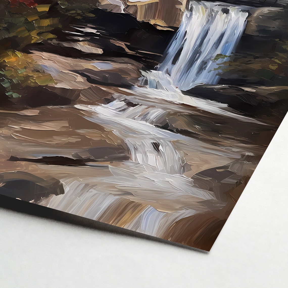 Fallingwater Oil Painting Architecture Poster Fallingwater House Frank ...