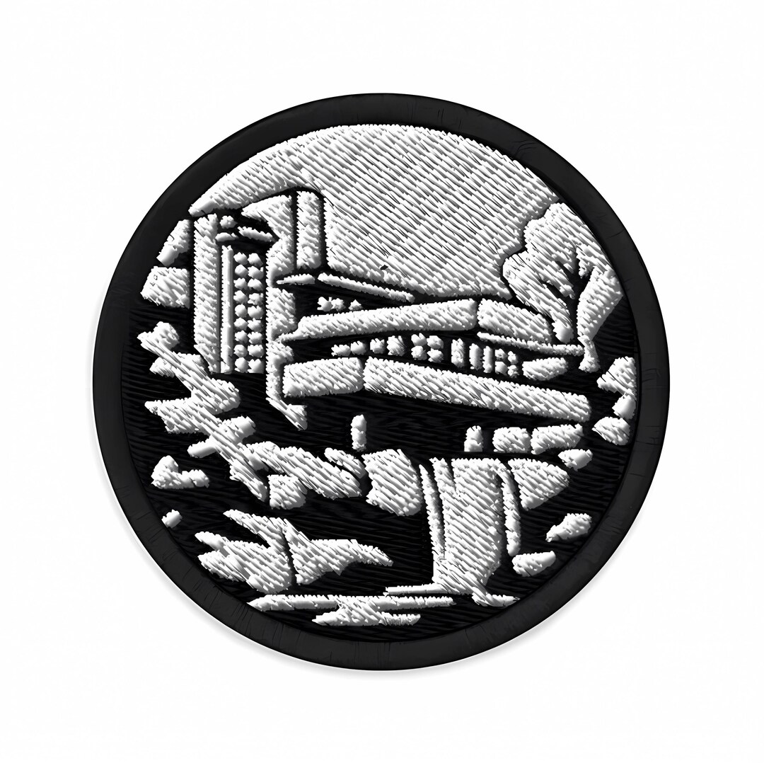 Rare Fallingwater Embroidered Patch – Frank Lloyd Wright Architecture ...