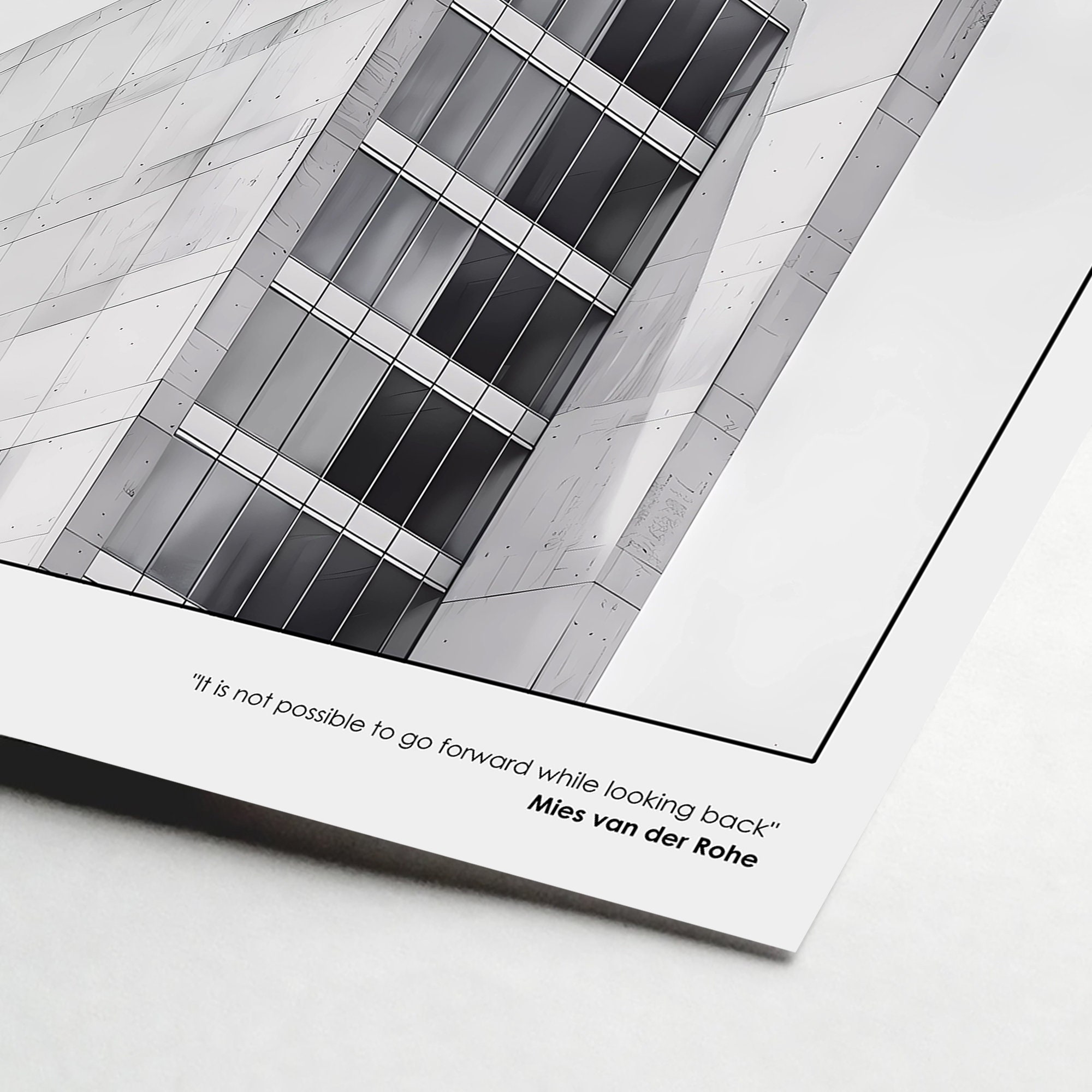 Modern Architecture Poster Mies Van Der Rohe Art Print Modernism ...