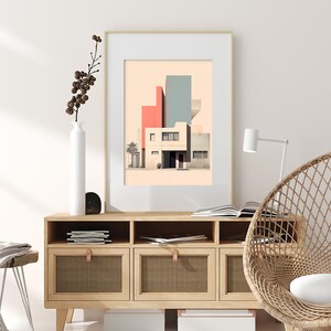 Classic Modernist Facade Print | Modern Architecture Wall Art ...