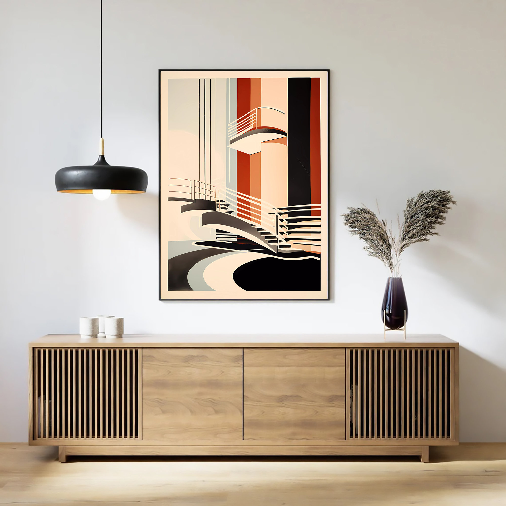 20th Century Modern Art Print Abstract Modernist Wall Art Alvar Aalto ...