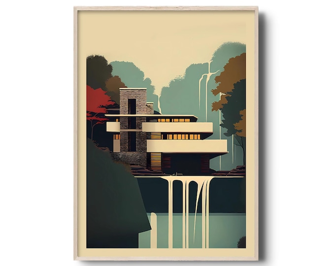 Farnsworth House Art Print | Modern Architecture Poster | Architect ...